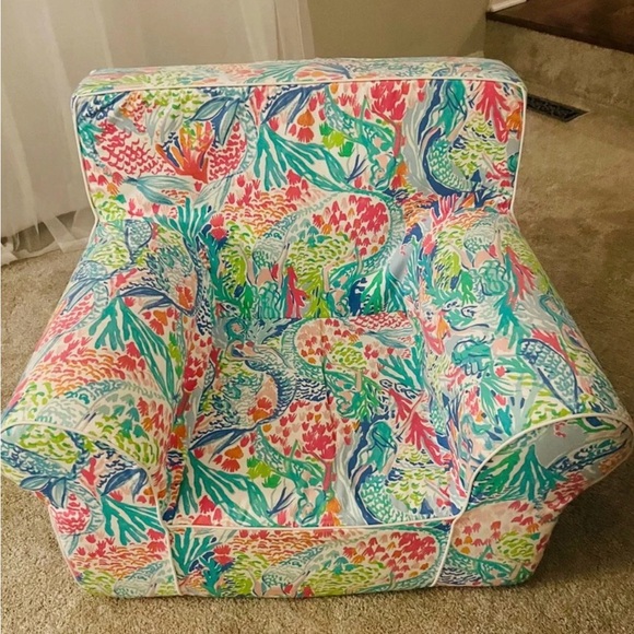 Other | Lilly Pulitzer For Pottery Barn Mermaid Cove Chair Cover Only ...